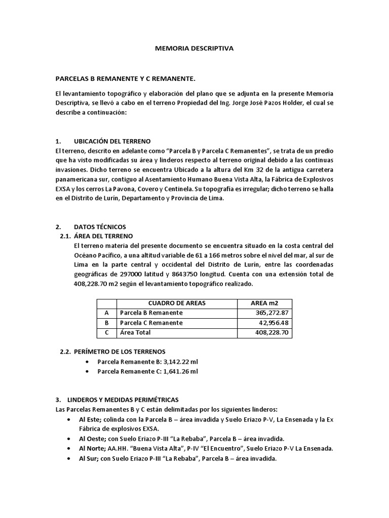 Levantamiento Topográfico Parcelas B y C | PDF | Topografía | Agrimensura
