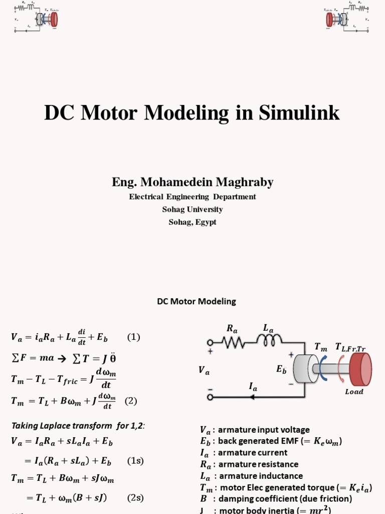 DC Motor Modeling in Simulink | PDF | Electric Motor | Mechanical ...