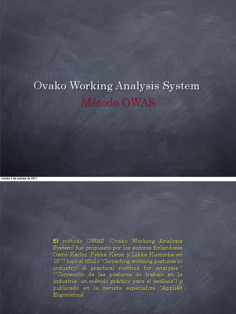 13 Método OWAS | PDF | Riesgo