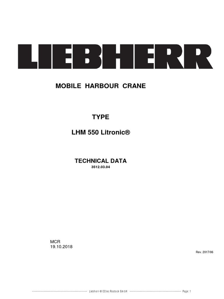 Technical Data LHM 550 | Download Free PDF | Engines | Crane (Machine)