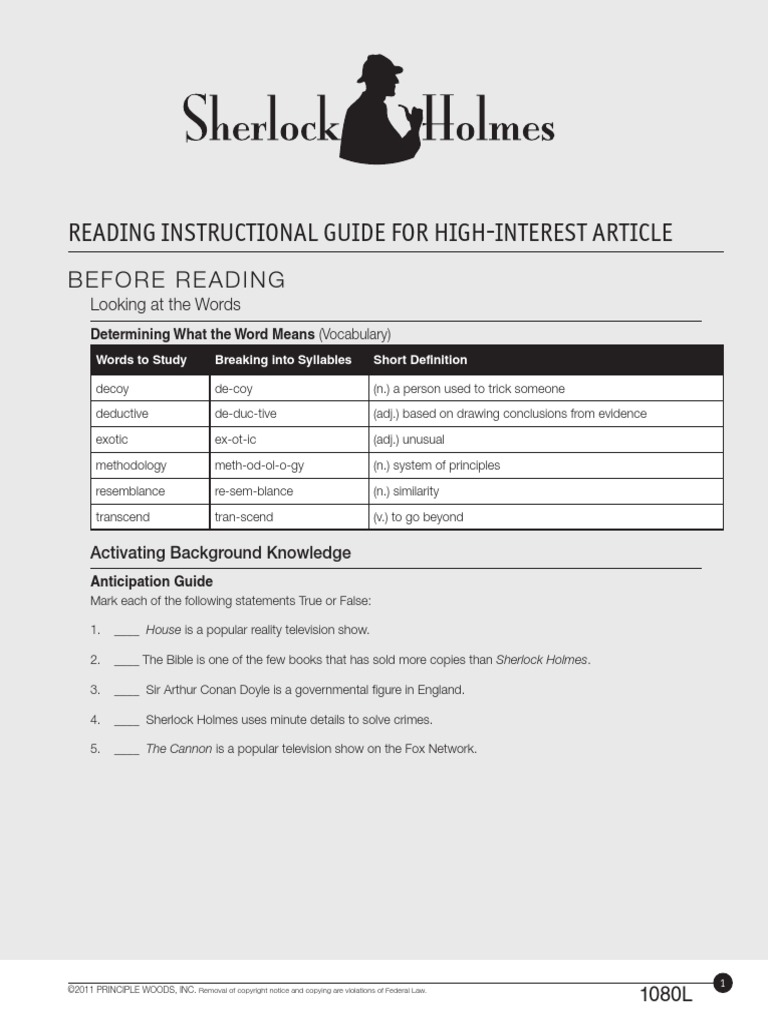 Teengagement - Sherlock 1080 Student | PDF | Sherlock Holmes | Dr. Watson