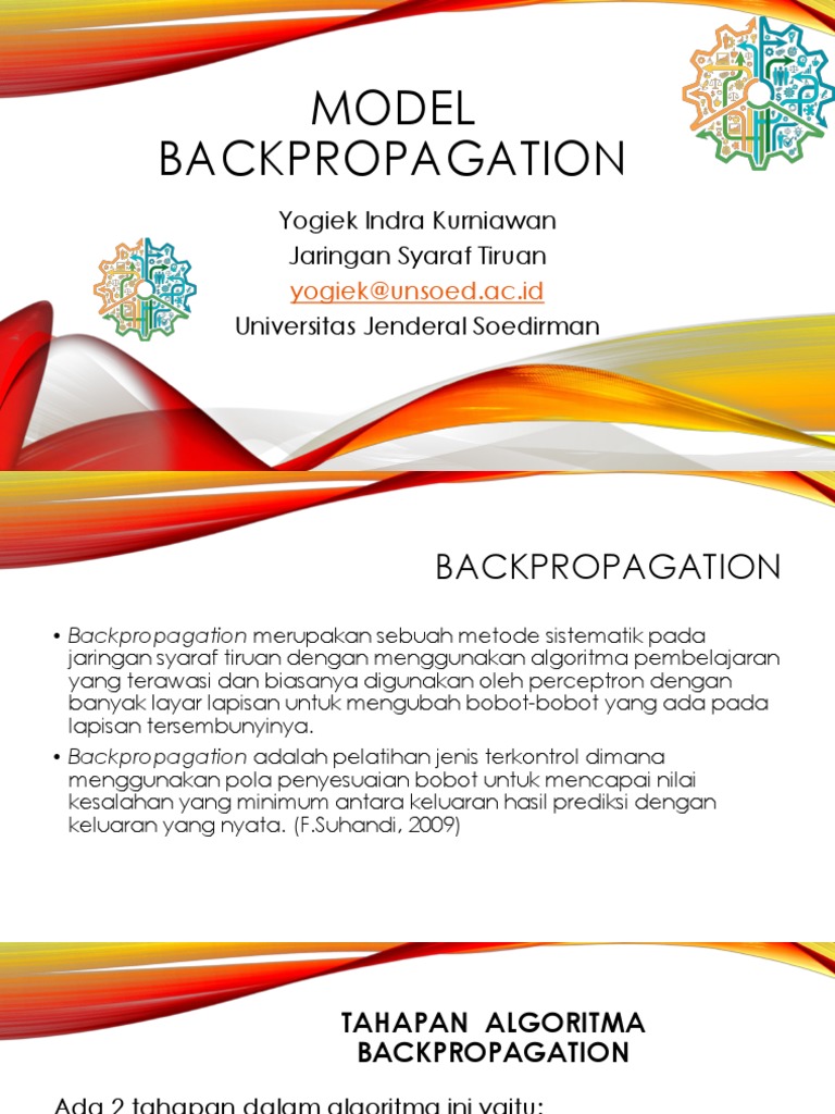 Algoritma Backpropagation Jaringan Syaraf | PDF | Metode & Bahan Ajar | Sains & Matematika