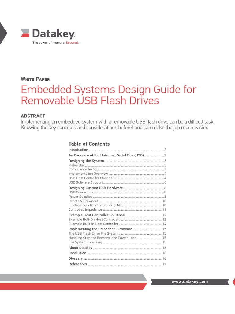 Embedded Systems Design Guide For Removable USB Flash Drives | PDF ...