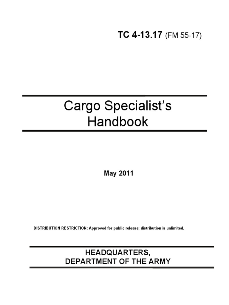 Cargo Specialist Handbook | PDF | Crane (Machine) | Cargo