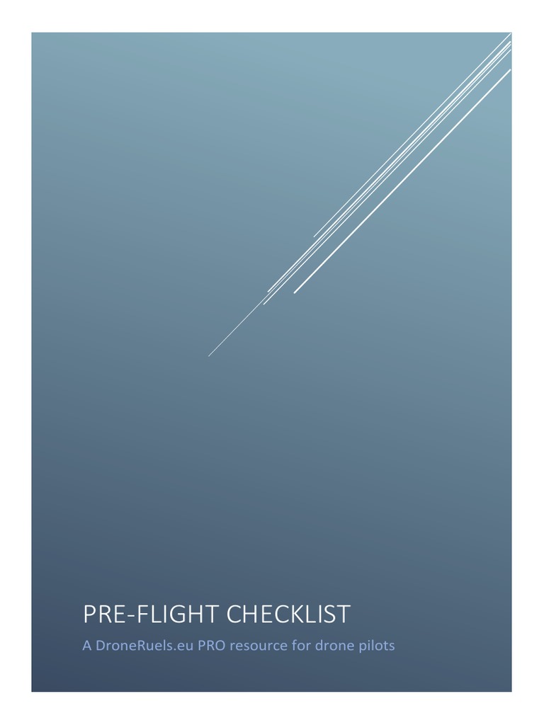 Drone Pre-Flight Privacy Checklist | PDF | Unmanned Aerial Vehicle ...