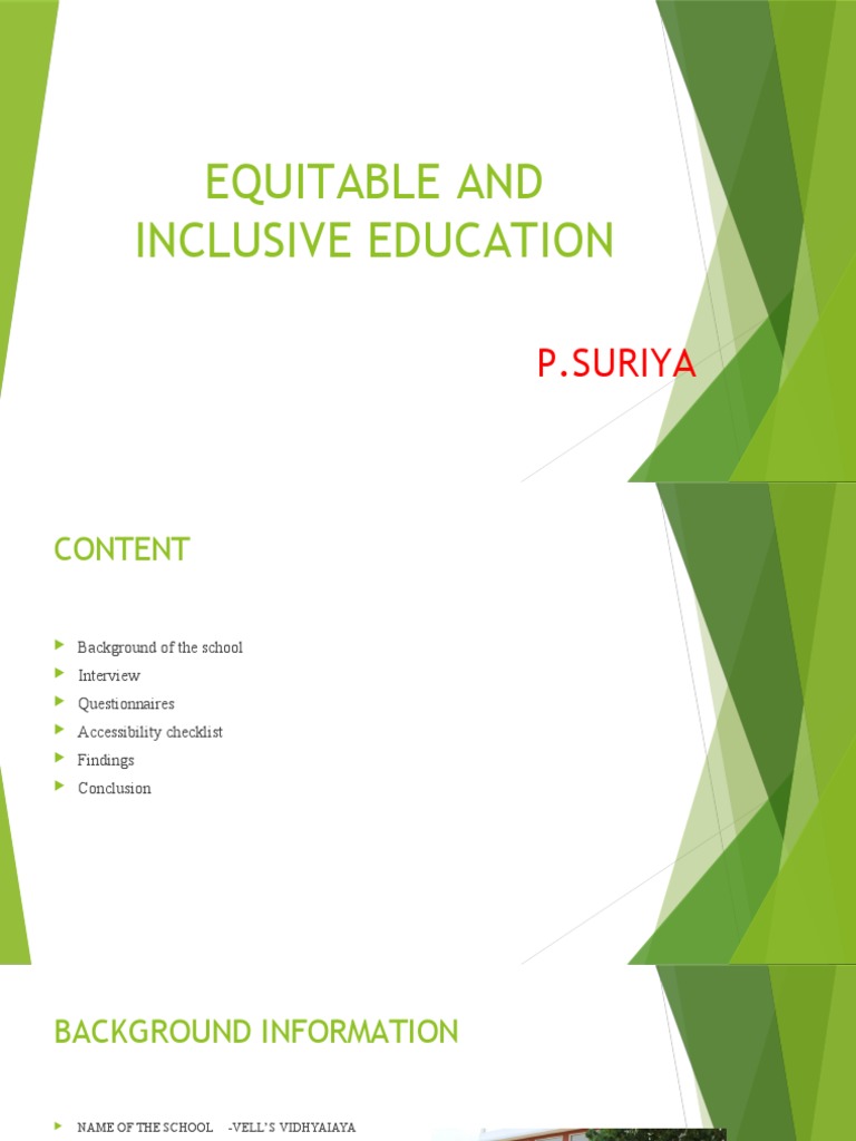 Equitable and Inclusive Education | PDF | Inclusion (Education ...