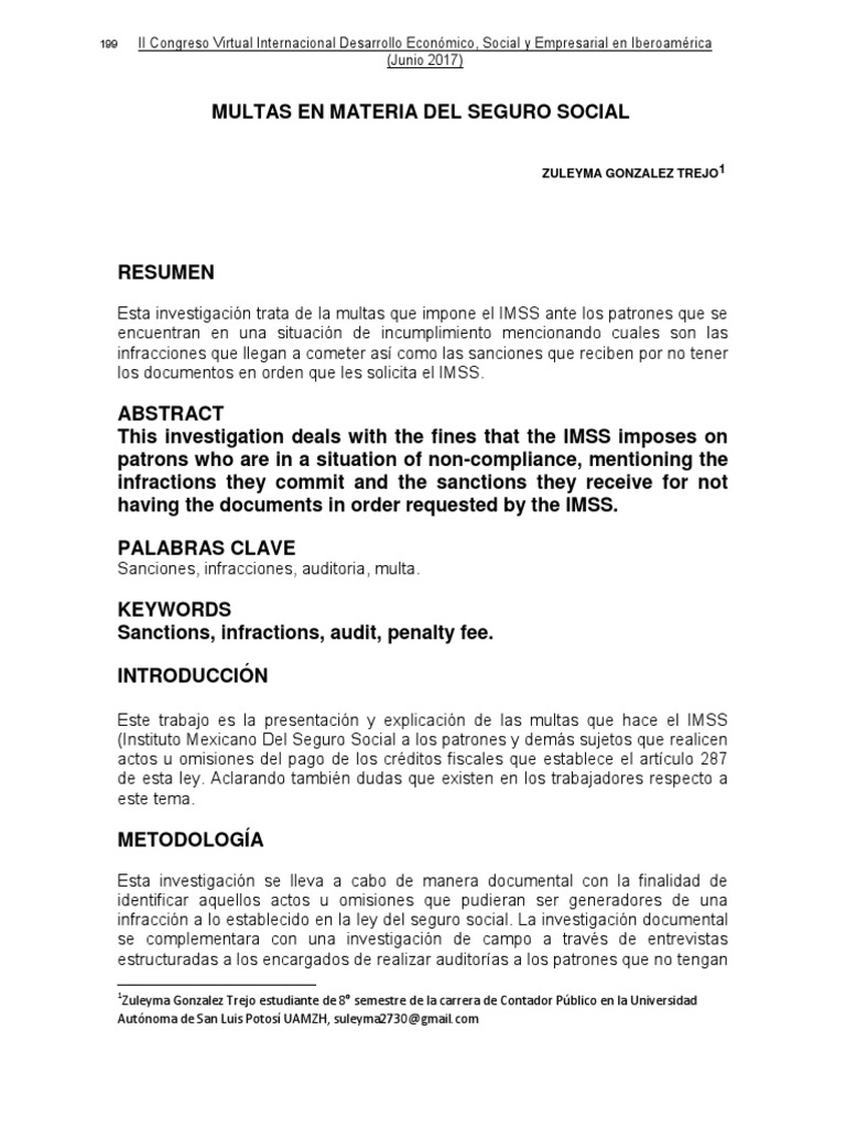 18 Multas en Materia Del Seguro Social | PDF | Multa (pena) | Seguro