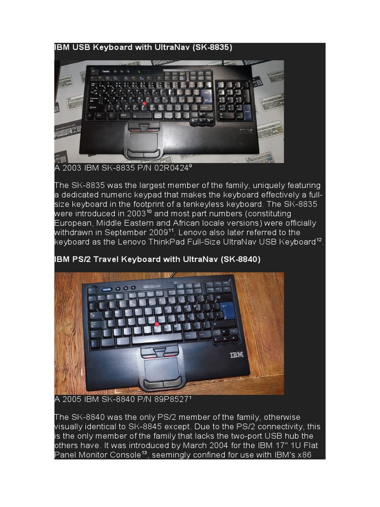 Ibm Usb Keyboard With Ultranav (Sk-8835) | PDF | Lenovo | Usb