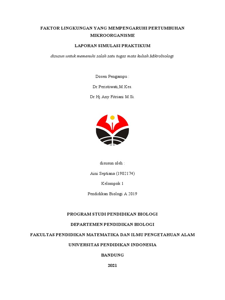 Faktor Lingkungan Yang Mempengaruhi Pertumbuhan Mikroorganisme | PDF | Sains & Matematika