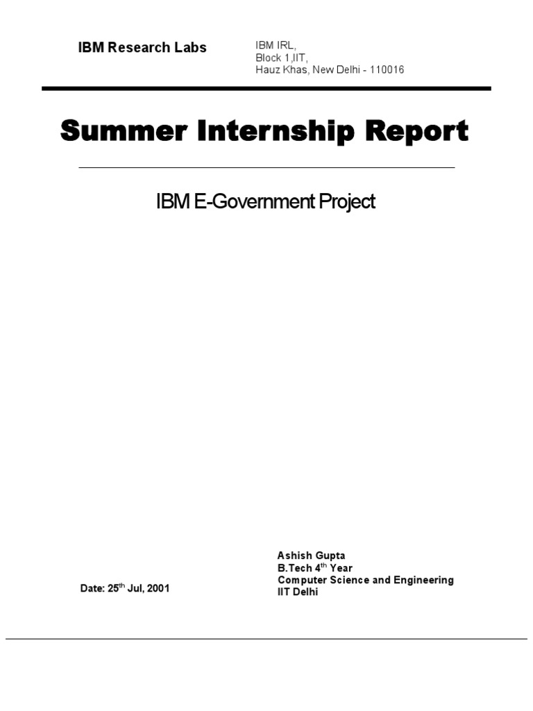 Internship Report | PDF | Ibm Db2 | Databases
