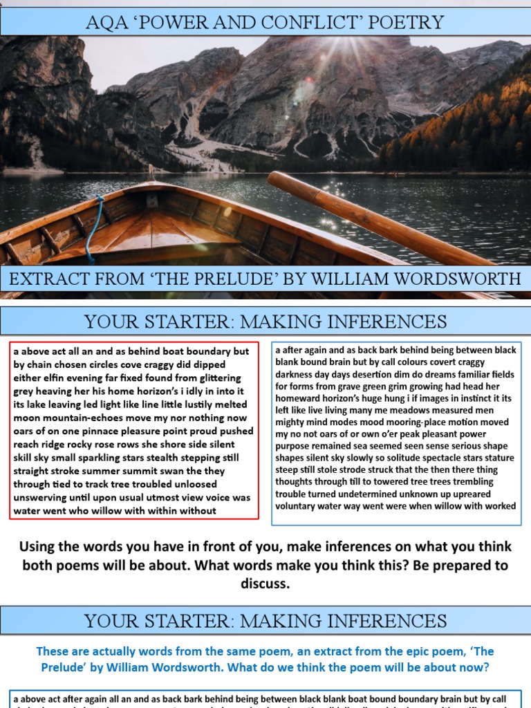 Prelude As A Growth of Poet' Mind | PDF | Poetry