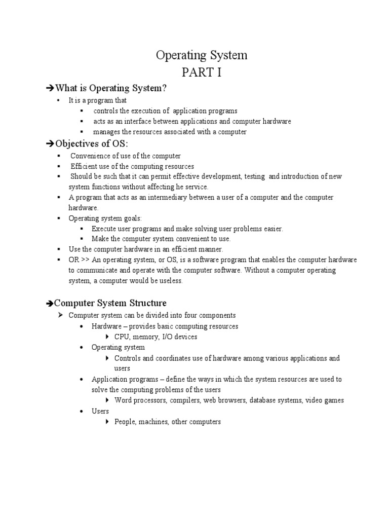 An Introduction to Operating Systems: Their Purpose, Components, and Evolution | PDF | Operating ...