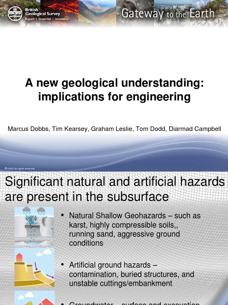 Geological Seminar - A New Geological Understanding-Implications For En ...