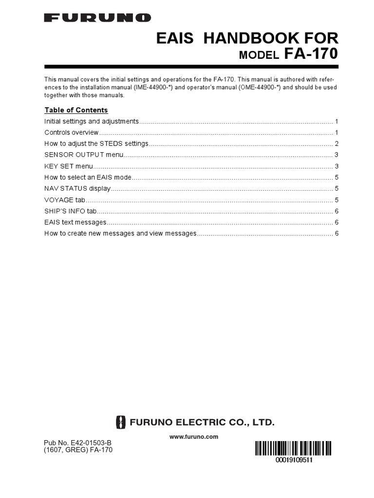 E4201503b Eais Handbook Fa170 | PDF | Menu (Computing) | Transmission Control Protocol