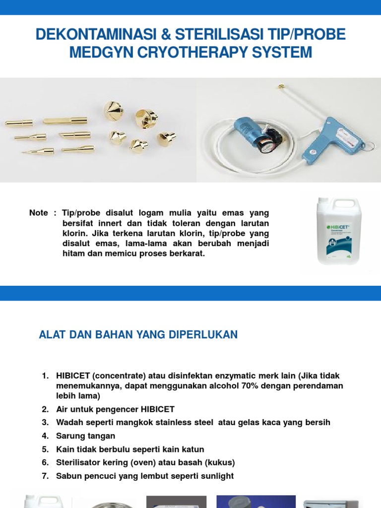 Prosedur Dekontaminasi Alat Cryotherapy | PDF