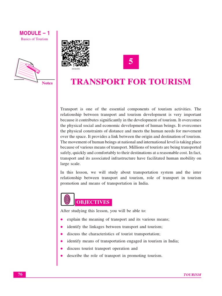 The Role of Transportation in Tourism Development | PDF | Transport ...