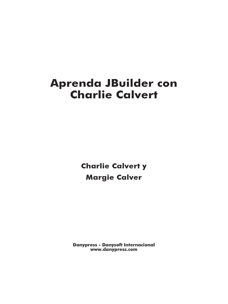 ES Aprenda JBuilder Con Charlie Calvert | PDF | Menú (Computación) | Informática