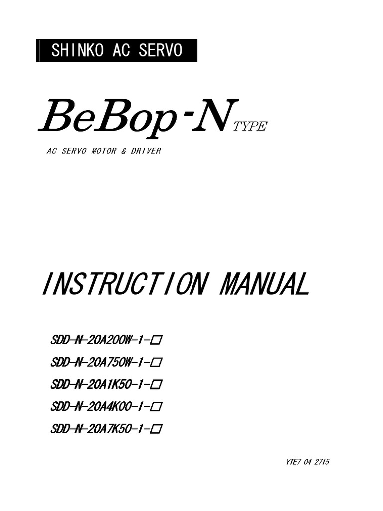 Bebop Bebop Bebop Bebop - N N N N: Instruction Manual | PDF | Parameter (Computer Programming ...