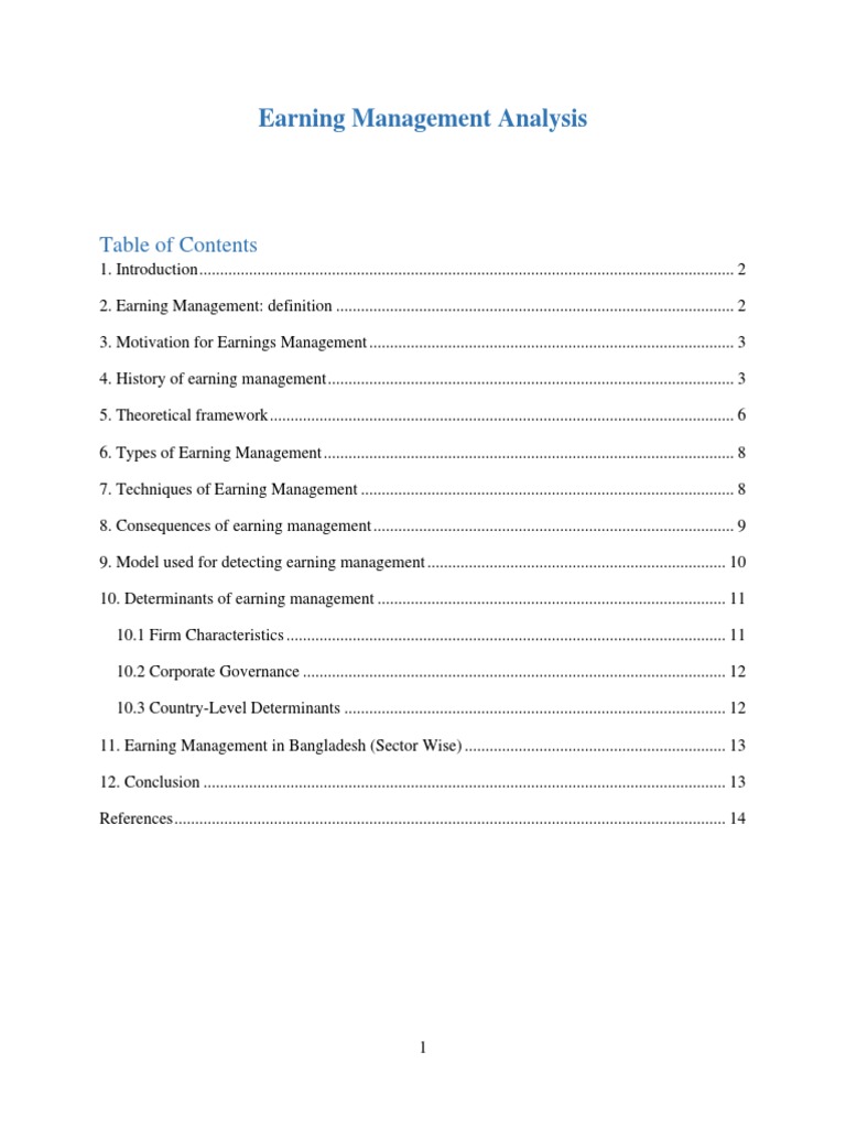 Earning - Management Analysis | PDF | Audit | Depreciation