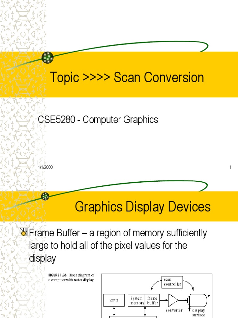 Topic Scan Conversion Cse5280 Computer Graphics Pdf Computer
