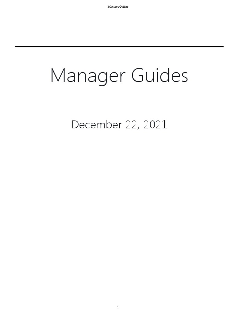 Manager | PDF | Installation (Computer Programs) | Microsoft Windows