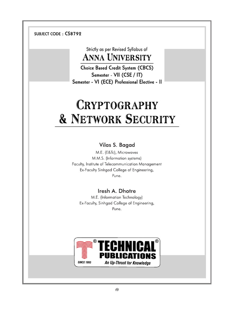 CS8792 Cryptography & Network Security | PDF | Transmission Control Protocol | Encryption