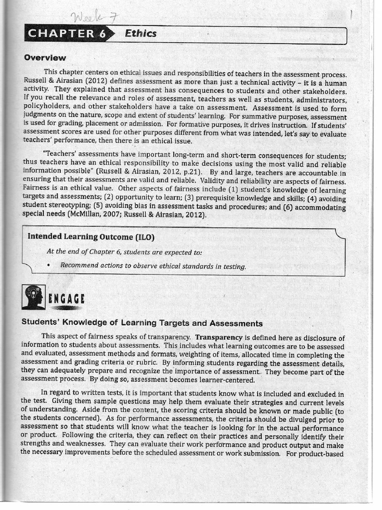 Week - 7.1 - Assessment of Learning 1-Educ 208 | PDF