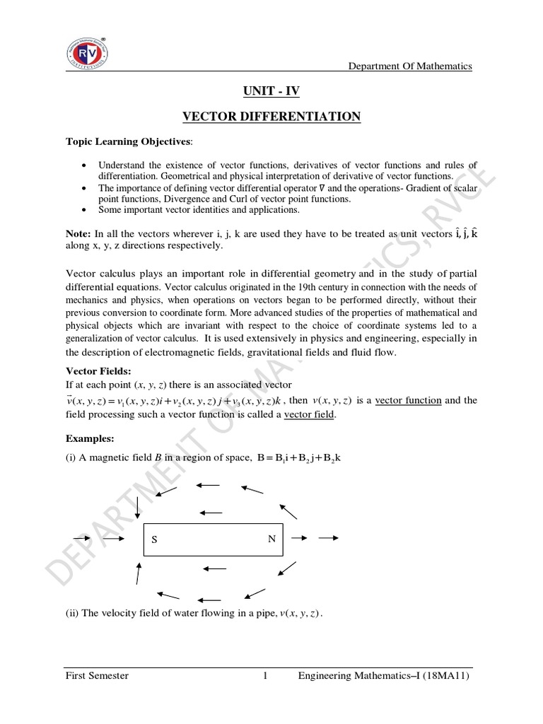 Vector Differential Calculus | PDF | Vector Calculus | Acceleration