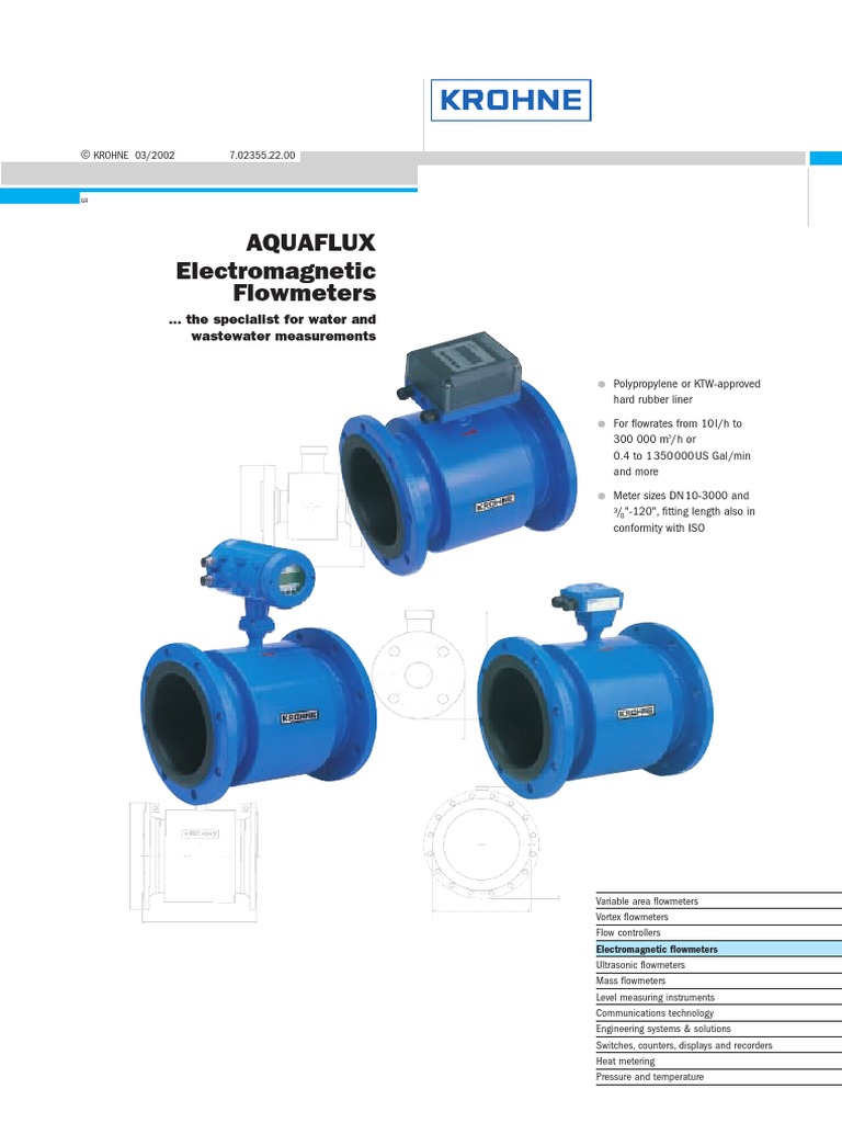Aquaflux Electromagnetic Flowmeters: ... The Specialist For Water and ...