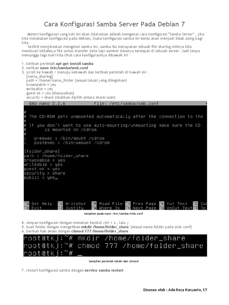 Konfigurasi Samba Server di Debian 7 | PDF