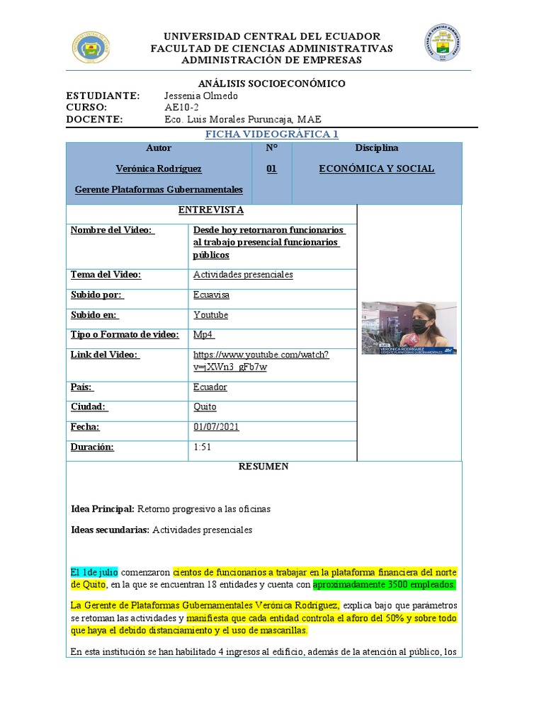 Fichas Videográficas | PDF | Ecuador | Cooperativa Fichas Videográficas | PDF | Ecuador | Cooperativa