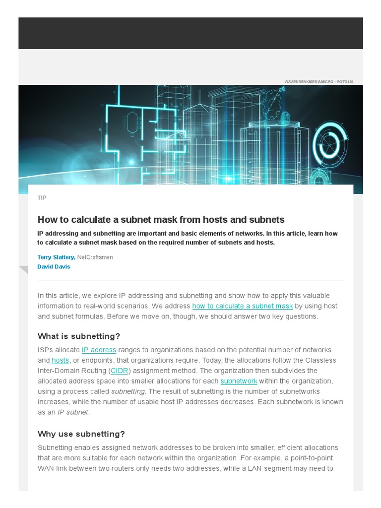 How To Calculate A Subnet Mask | PDF | Ip Address | Computer Network