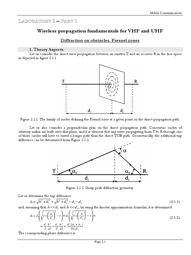 Laboratory 02 | PDF | Radio Propagation | Diffraction