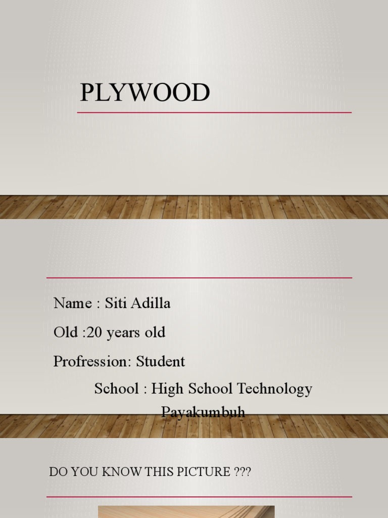 Plywood Basics for Students | PDF | Home & Garden