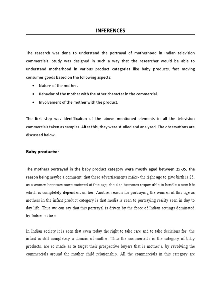 Inferences Final | PDF | Mother | Reason