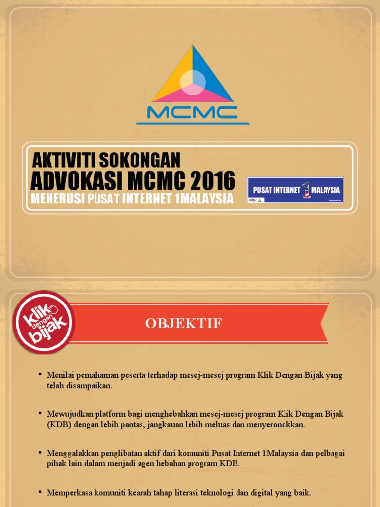 Aktiviti Sokongan Advokasi MCMC | PDF