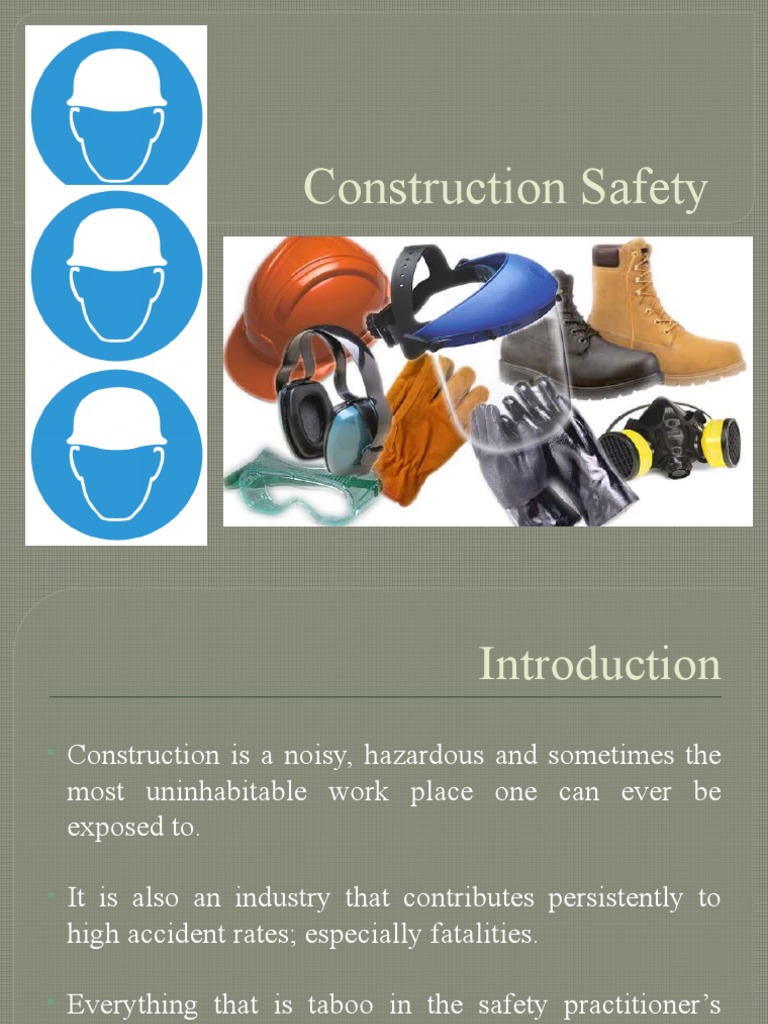 Lecture 1 Construction Safety | PDF | Occupational Safety And Health ...