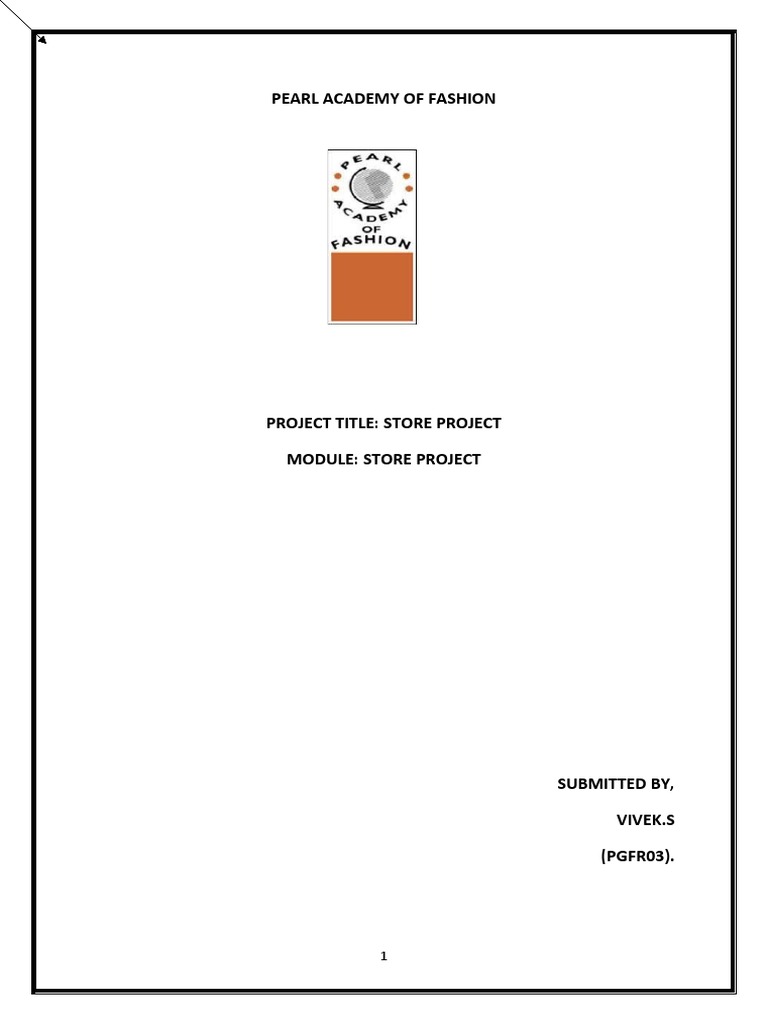 Pearl Academy of Fashion | PDF | Retail | Brand