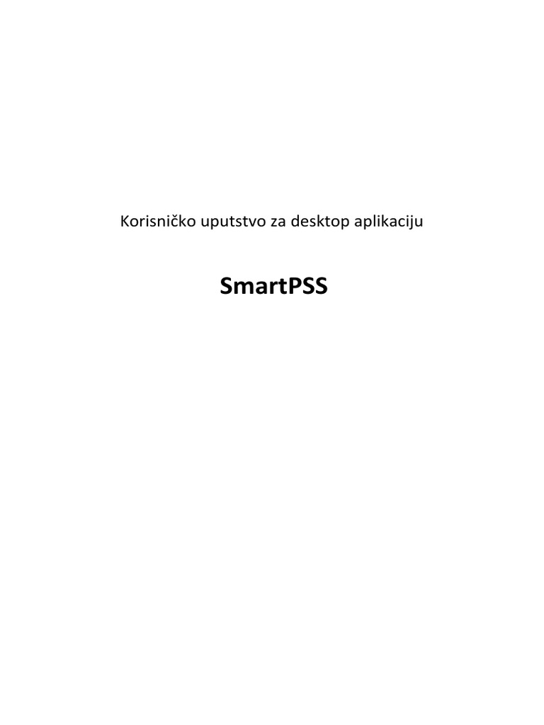 Korisnicko Uputstvo SmartPSS | PDF