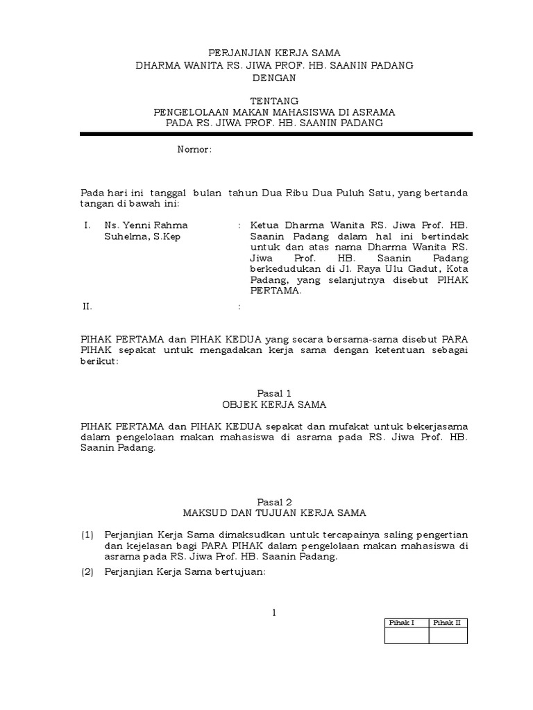 MOU Catering DW | PDF