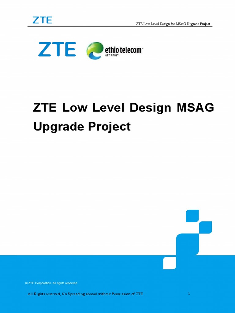 ZTE MSAG Upgrade Project Design | PDF | Computer Network | Network Topology