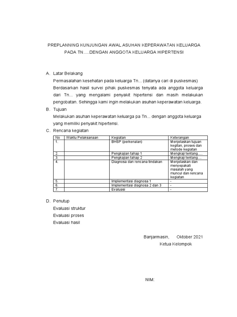 Contoh Preplanning Asga | PDF | Pengembangan Diri