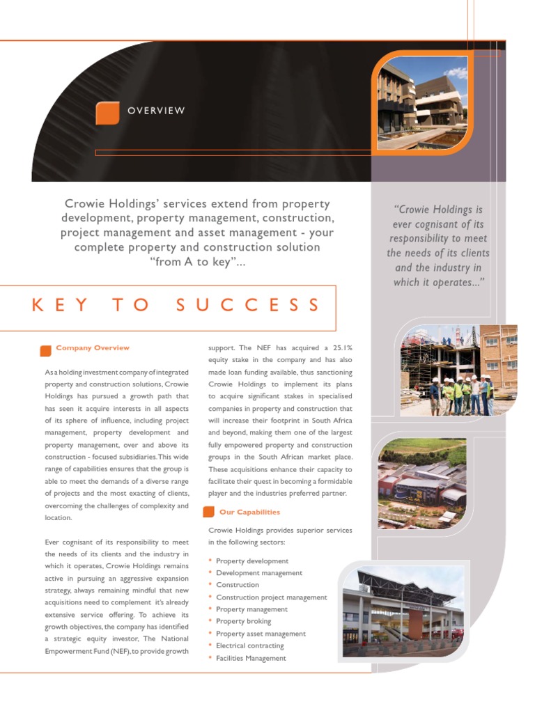 Crowie Holdings: Integrated Property Solutions | PDF | Rail Transport ...