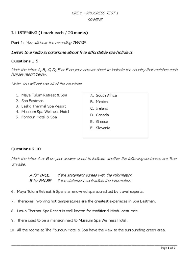 Gep 6 - Progress Test 0 | PDF | Los Alamos National Laboratory