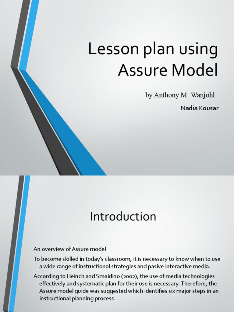 Lesson Plan Using Assure Model | PDF