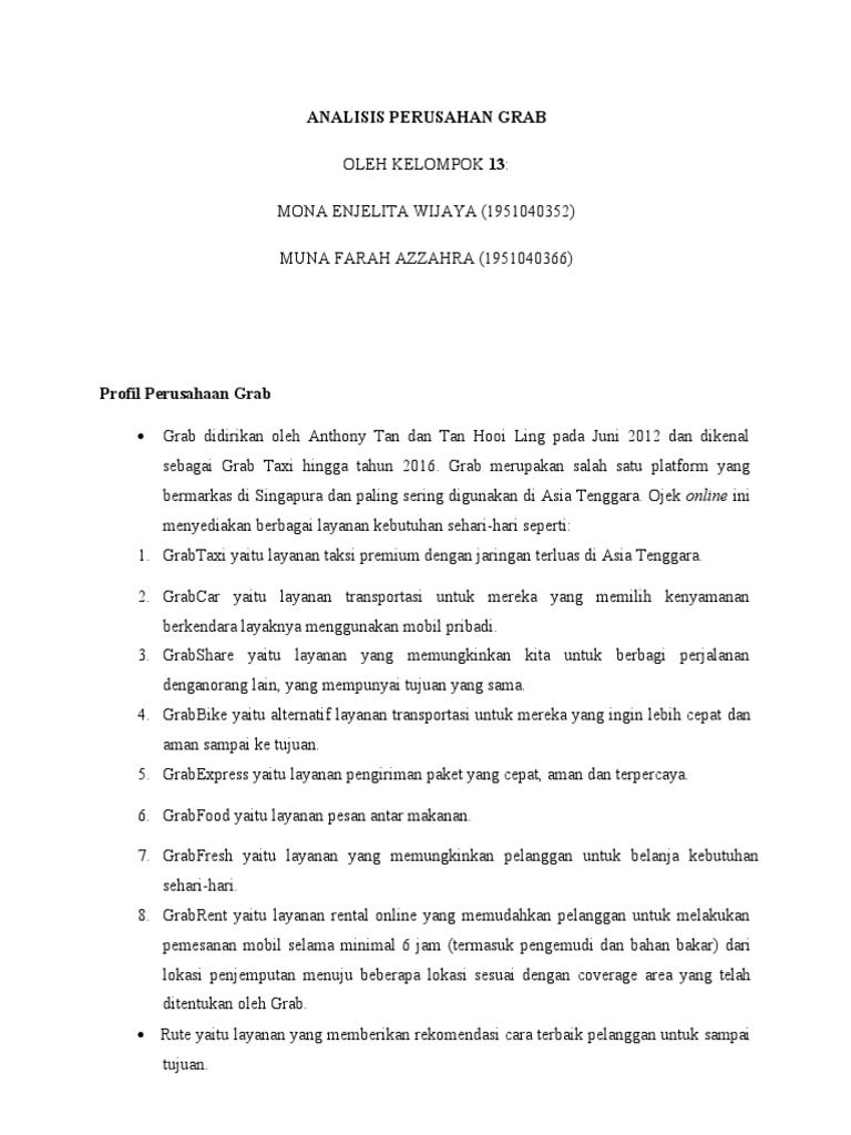 13 Analisis Grab | PDF