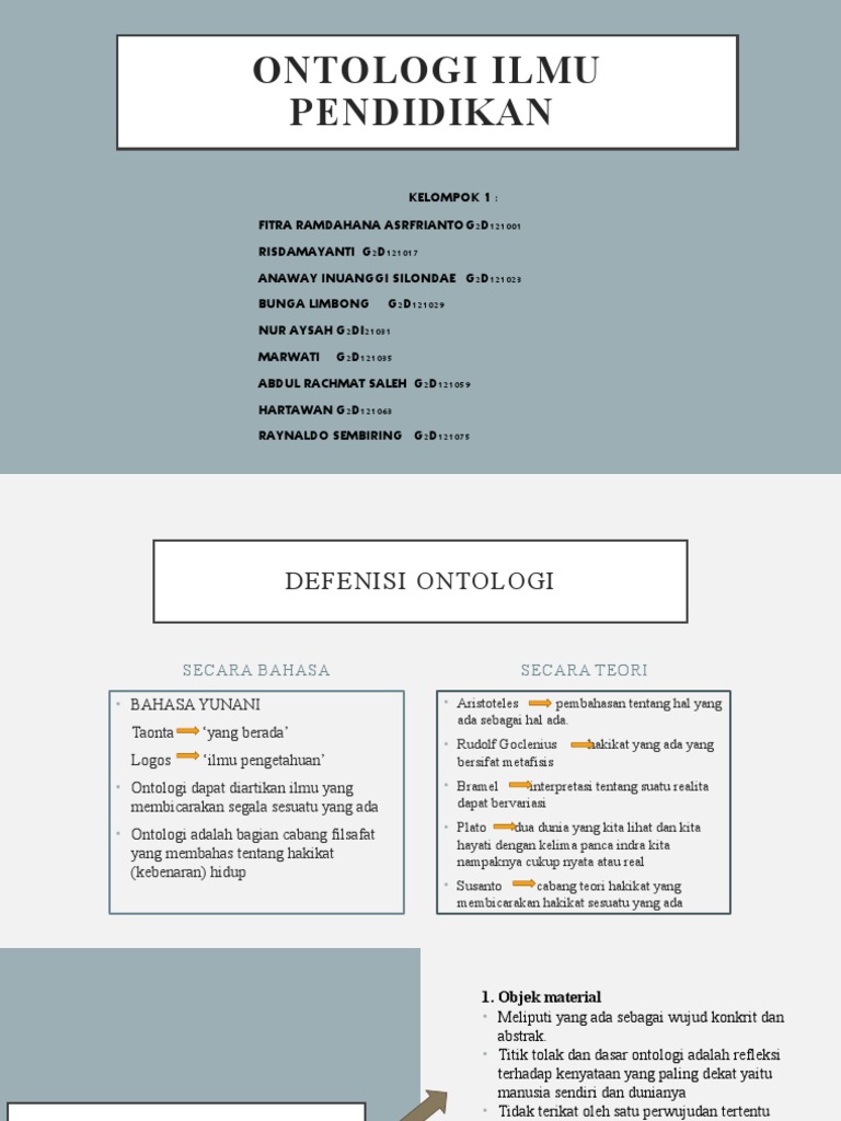 Ontologi Pendidikan | PDF | Filsafat