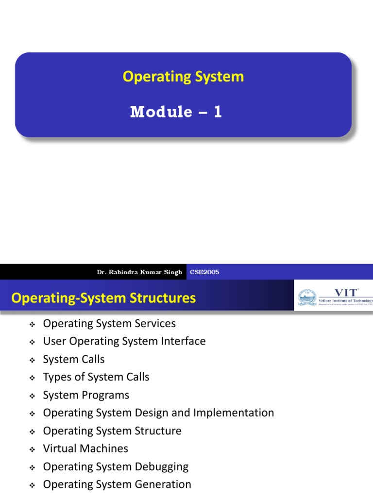 Module 1 2 Os Structure Pdf Operating System Kernel Operating System
