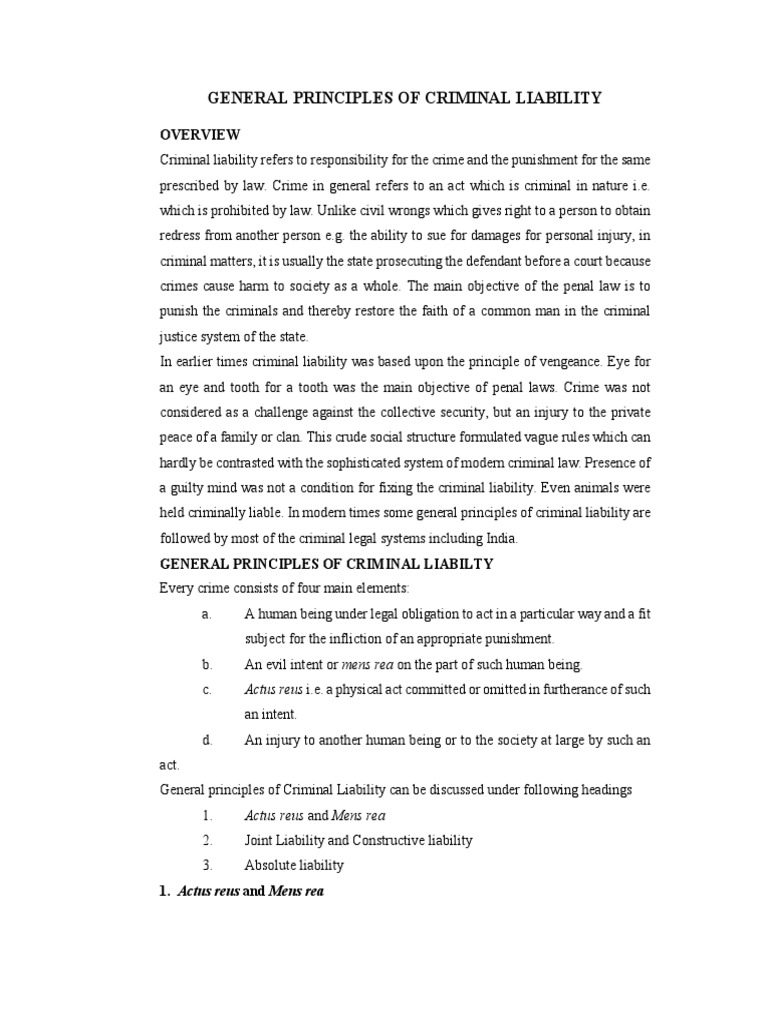 Guest Lecture - General Principles of Criminal Liability | Download ...