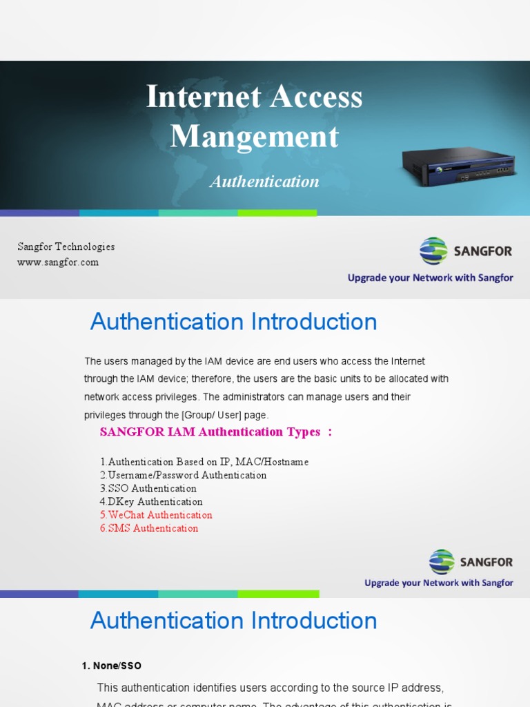 Internet Access Mangement: Authentication | PDF | Radius | User (Computing)